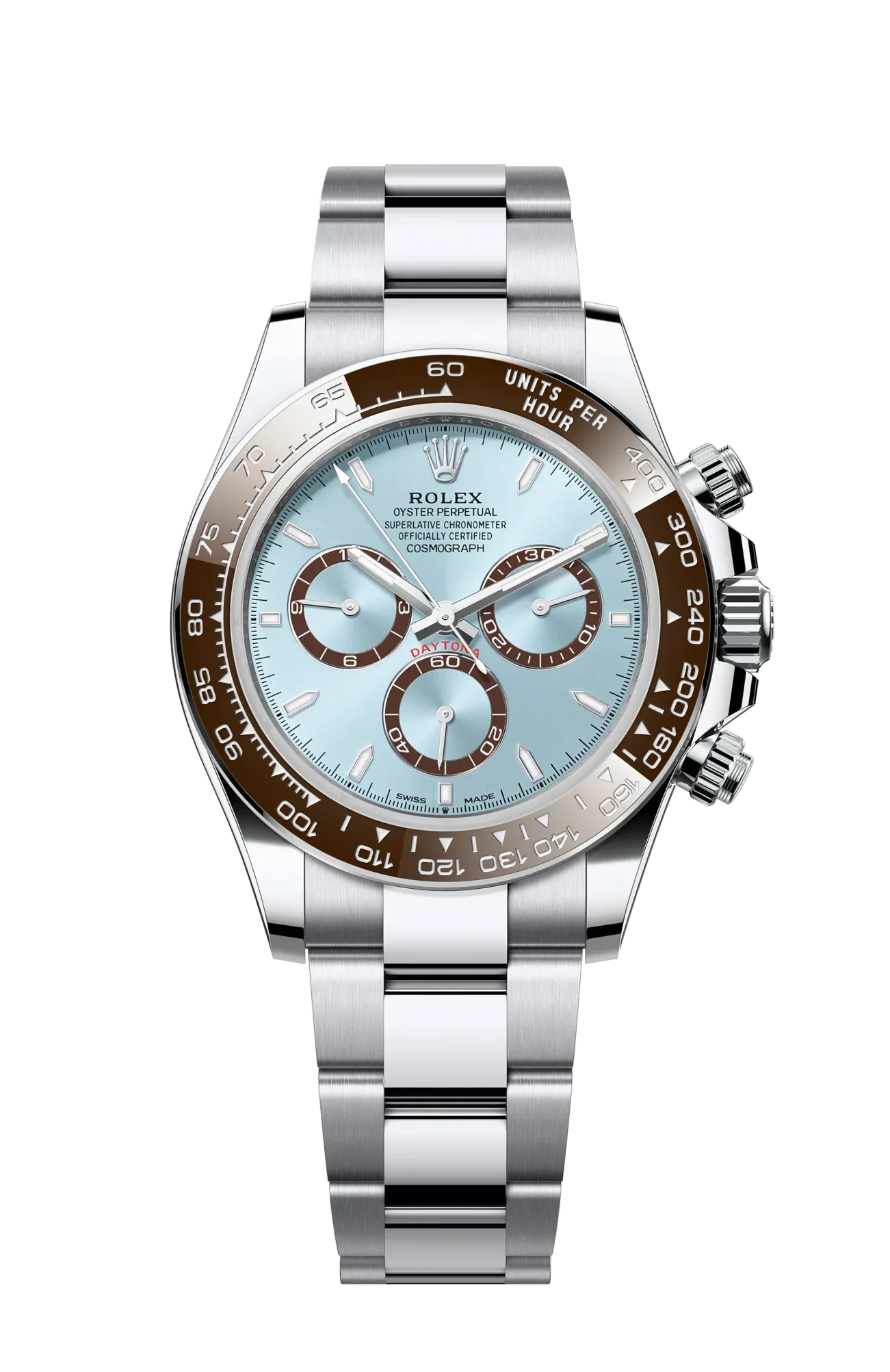 Rolex Cosmograph Daytona Platinum 126506 Ice Blue Index - Chronologie